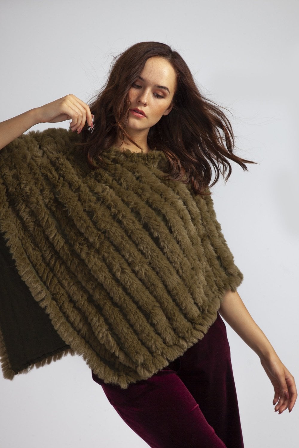Faux Fur Poncho